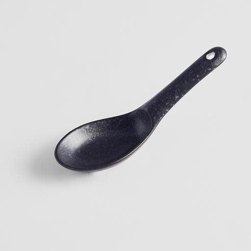 Matte Black Small Ceramic Spoon – Orient: Homeware + Gifts